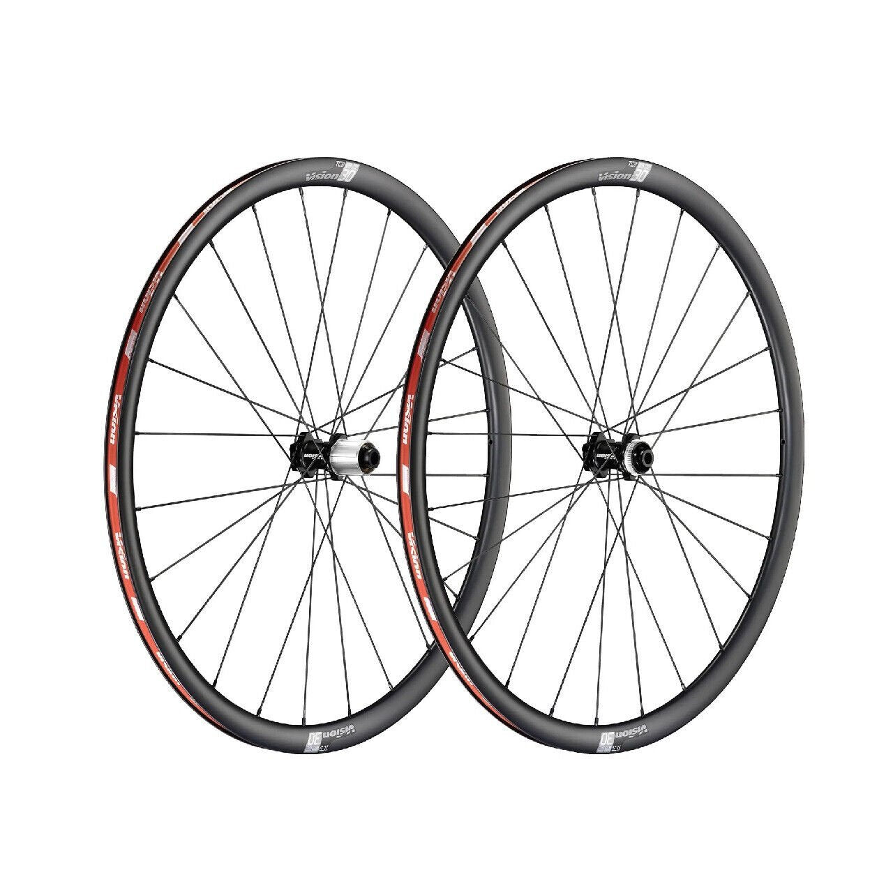 Vision SC30 CHTL Carbon Road 700C Hand Built CL Disc Brake Wheelset ...
